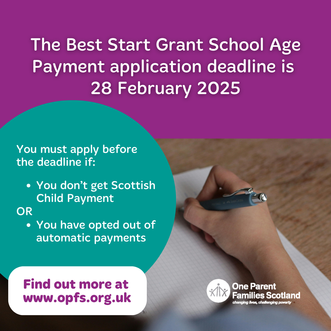 Apply for school age payment before 28 February deadline OPFS