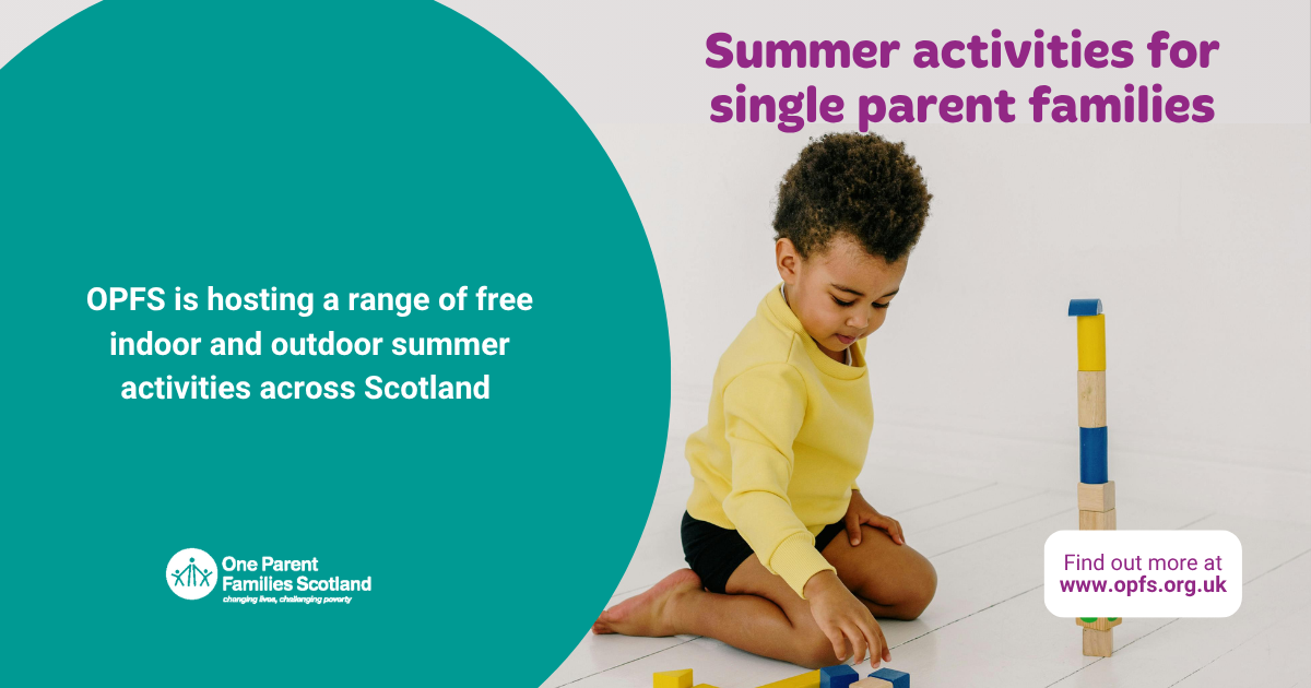 Summer activities for single parent families - One Parent Families Scotland
